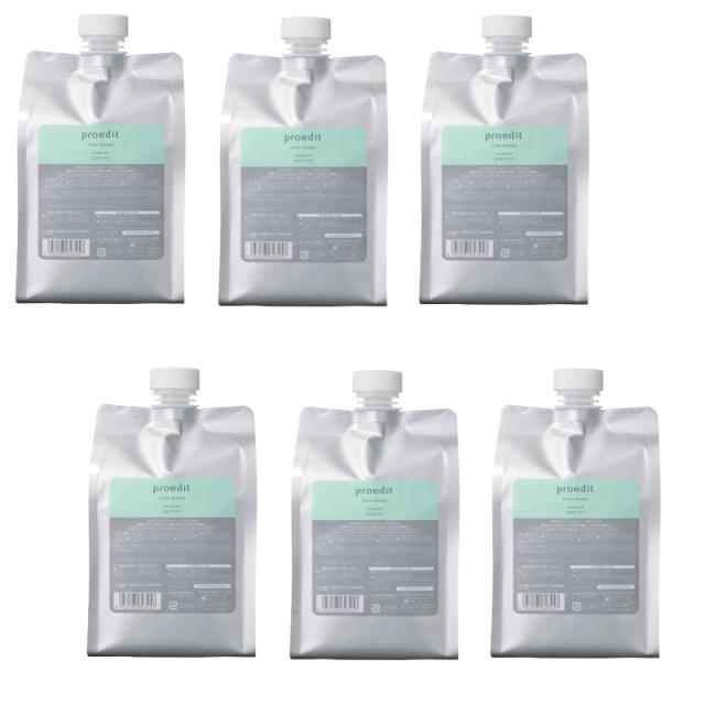 ルベル　プロエディット ケアワークス　シャンプー　ソフトフィット　1000ml リフィル ×6点セット