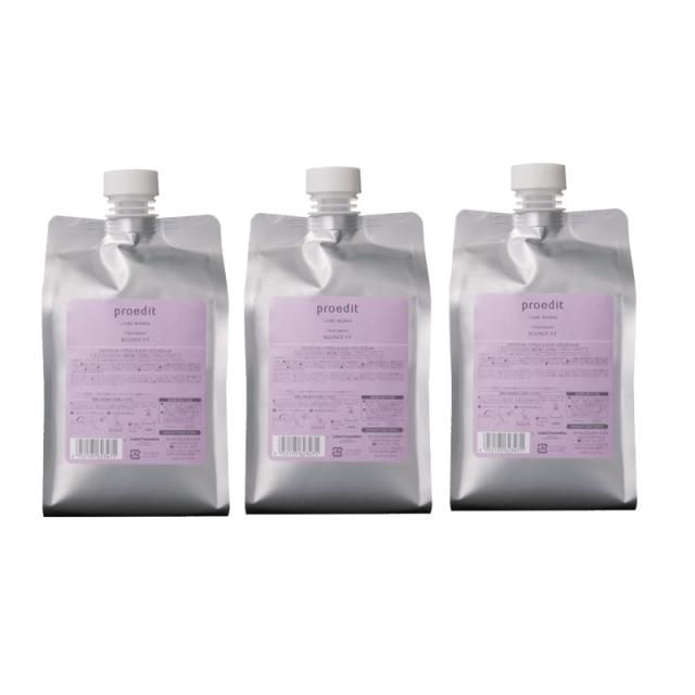 ルベル　プロエディット ケアワークス　トリートメント　バウンスフィット　1000ml リフィル ×3点セット