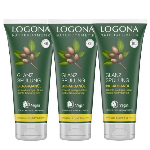 LOGONA ロゴナ　シャイン ヘアコンディショナー(アルガン) 200ml×3点セット