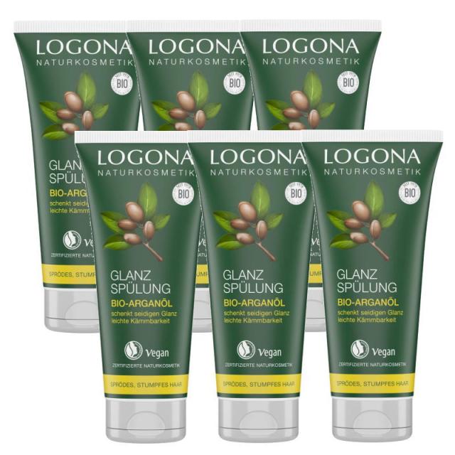 LOGONA ロゴナ　シャイン ヘアコンディショナー(アルガン) 200ml×6点セット