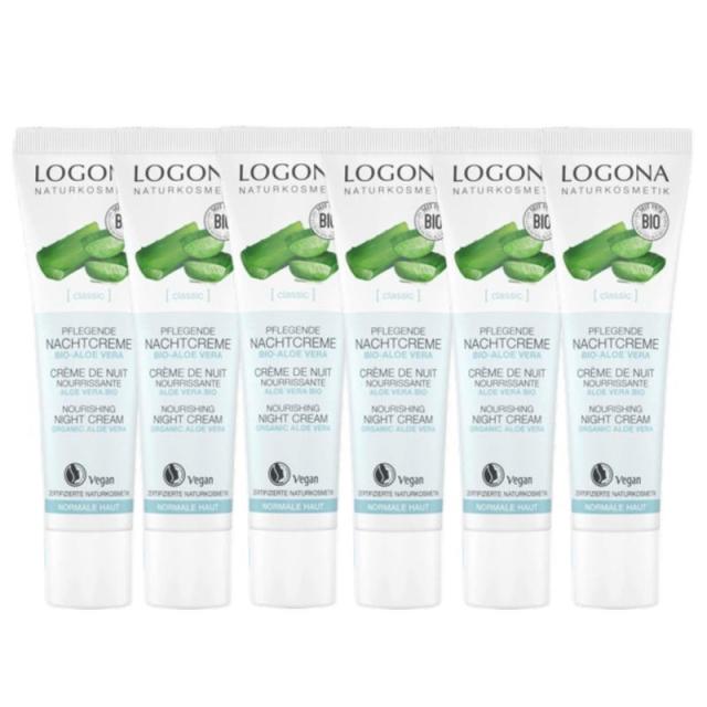 LOGONA ロゴナ　モイスチャー　ナイトクリーム(アロエヴェラ)(30ml)×6点セット