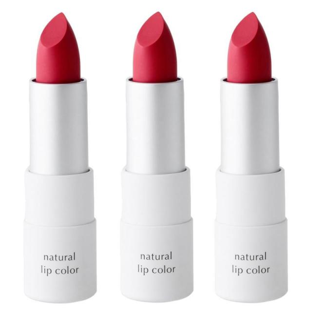 【クリックポストで送料無料】ルアモ　ナチュラルリップカラー  ( ピーチ　Peach) (3.5ｇ)×3点セット
