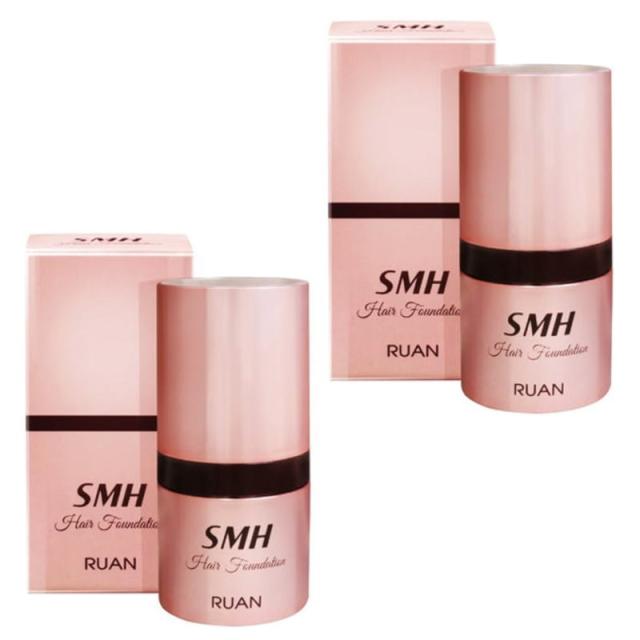 ルアン　スーパーミリオンヘアーヘアファンデーション　12g  No.2ダークブラウン(2点セット)