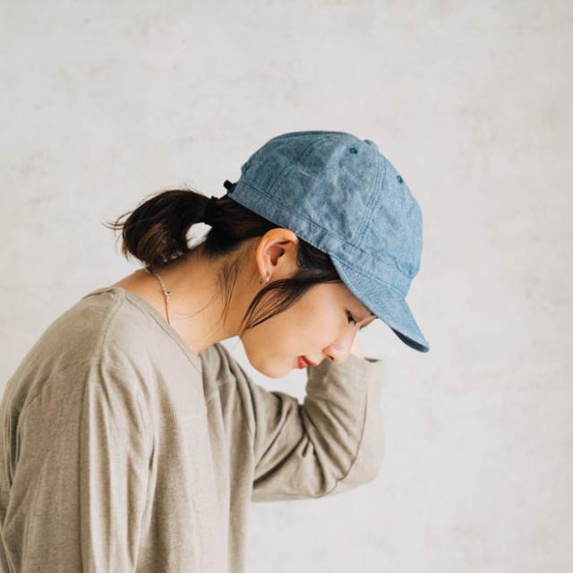 HIGHER ハイヤー CHAMBRAY WORK CAP シャンブレー ワークキャップ
