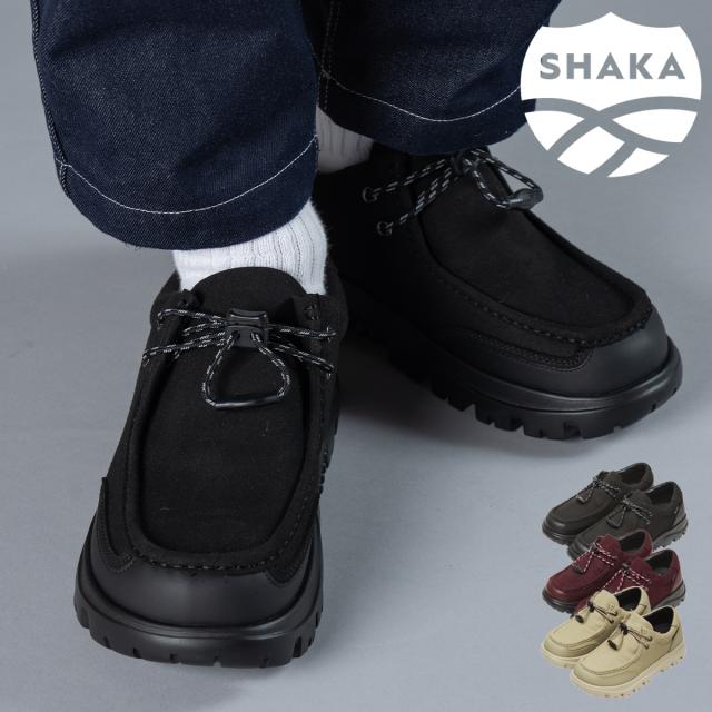 SHAKA シャカ TRAIL TYROL MOC EX シャカ モックシューズ トレイル チロル モック 靴 スリッポン アウトドア カジュアルシューズ スニーカー メンズ レディース 撥水 防滑 軽量 キャンプ タウンユース