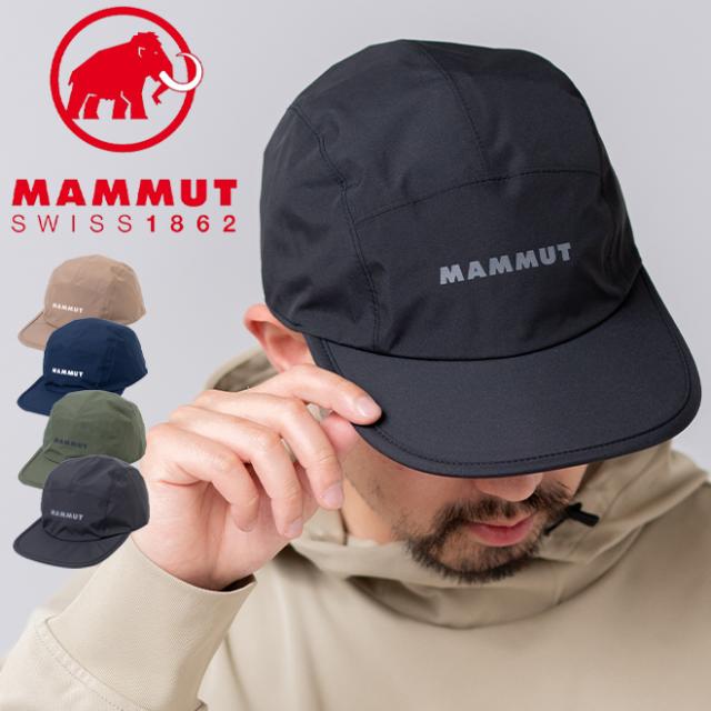 MAMMUT マムート クライメート ゴアテックス キャップ ジェットキャップ 帽子 メンズ レディース 防風 防水 耐水 軽量 キャンプ アウトドア 黒 ベージュ ゴアテックス サイズ調整可能