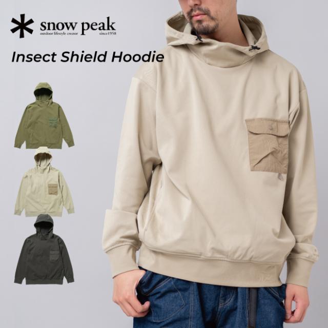 peak スノーピーク Insect Shield Hoodie インセクトシールド フーディー パーカー 長袖 メンズ レディース ユニセックス 防虫加工 高機能素材 ストレッチ 春 夏 アウトドア キャンプ 軽量 防シワ