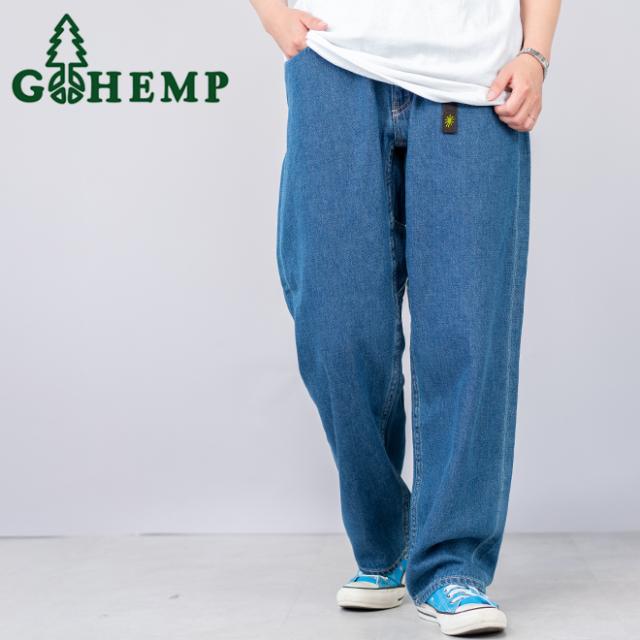 GOHEMP ゴーヘンプ デニム パンツ ユーズドウォッシュ EASY 5POCKET PANTS ウェア ボトムス メンズ レディース コットン 人気 ブランド 春 夏 秋 冬 ヘンプ