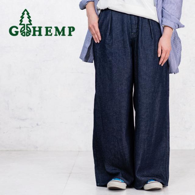 GOHEMP ゴーヘンプ MONROE BAGGY PANTS onewash ワンウォッシュ デニム パンツ デニムパンツ ヘンプコットン バギーパンツ メンズ レディース 春 夏 秋 冬