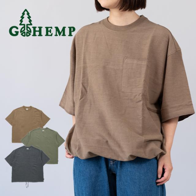 GOHEMP ゴーヘンプ YURURI EMB CREW ウェア トップス 半袖  クルーシャツ tシャツ メンズ レディース ズボン ブランド 人気