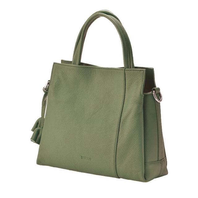 BARCOS バルコス 牛革 2Wayハンドバッグ ＜ルル＞ カーキ ファッション