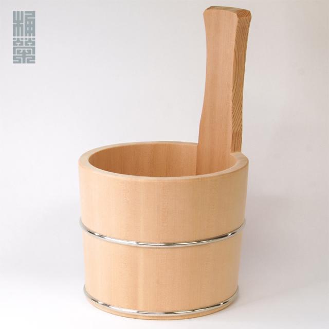 桶栄 片手桶 送料無料 生産者直送 桶 おけ 深川 江戸 老舗 江戸結桶 結桶 天然木 洋白銀 サワラ 木曽 椹 赤太 芯材 洗い バス 風呂 水回り 湯おけ 収納 耐水