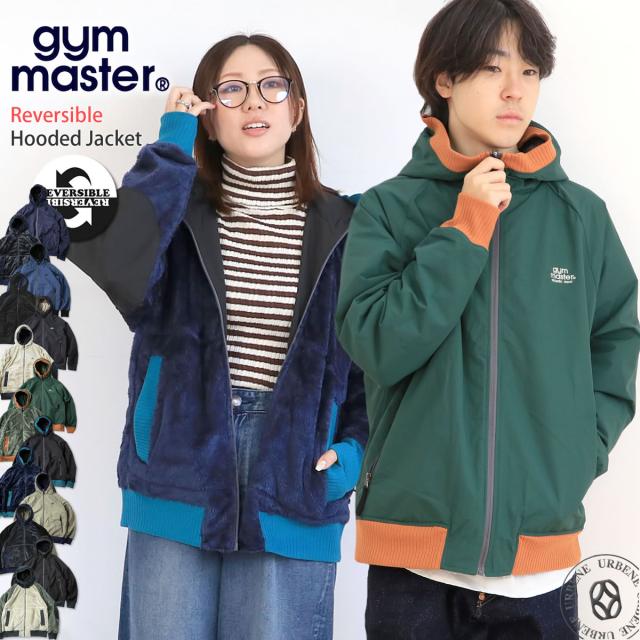 リバーシブルジャケット ジムマスター Gym Master アウター リバーシブルボアｘリップストップフードジャケット フリース ブルゾン ( G618770 ) アウトドア レディース メンズ エルボーパッチ gymmaster マウンテンパーカー アーベン 秋冬スタイル