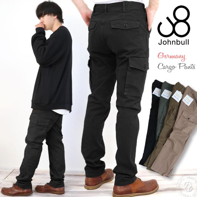 【シリーズ販売総計1000本超えの人気カーゴ】ジョンブル メンズ Johnbull スリムパンツ ストレッチ タイト テーパード ジャーマニー カーゴパンツ ( jm233p05 / 21464 )  ジャーマンカーゴパンツ ミリタリー ドイツ軍パン 送料無料 John bull おしゃれ アーベン