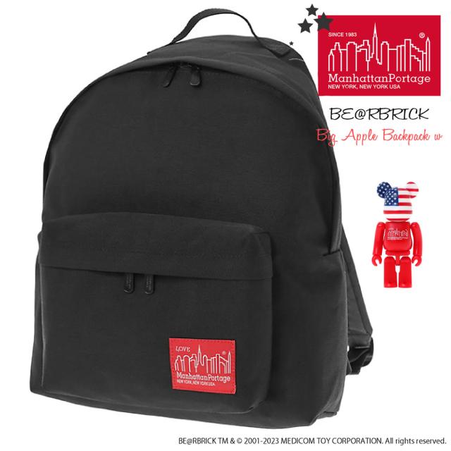 【特別限定モデル】デイバッグ マンハッタンポーテージ ベアブリック BE@RBRICK コレクション ビッグアップル バックパック w Manhattan Portage ( MP1210BE@RBRICK23 ) カメラ Dパック リュックサック メンズ レディース おしゃれ 送料無料 かばん ブラック