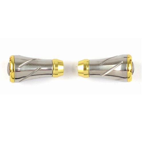 リブレ リールパーツ フォルテ チタンカスタムノブ ２個 シルバー／ゴールドＣ【ゆうパケット】