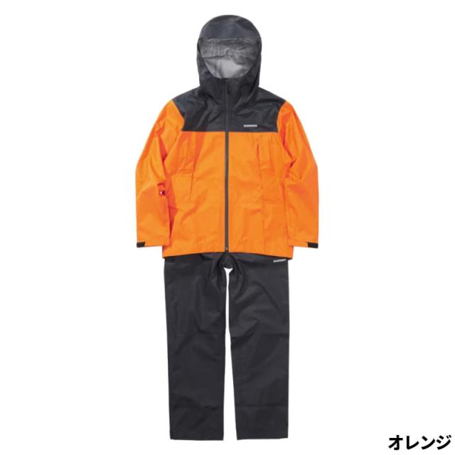 シマノ ウェア 3レイヤー レインスーツ オレンジ L RA-047X