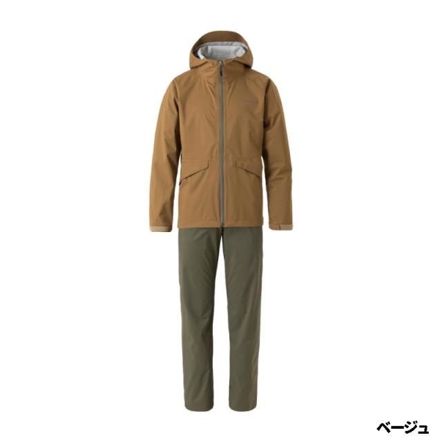 【現品限り】 シマノ レディースウェア ベーシック フィッシングレインスーツ WM ベージュ RA-005V