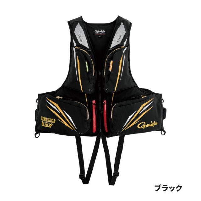 がまかつ ライフジャケット アルテマシールドプロ フローティングベスト M ブラック GM6005