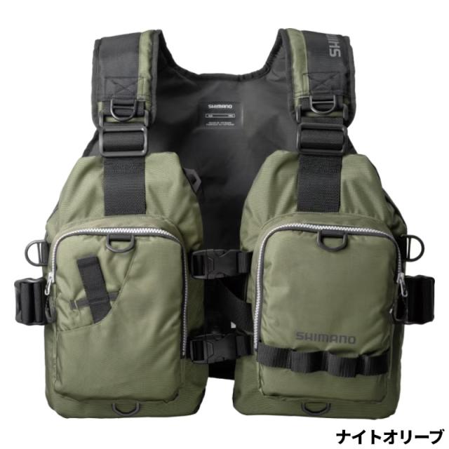 シマノ ライフジャケット ゲームベストライト フリー ナイトオリーブ VF-068T