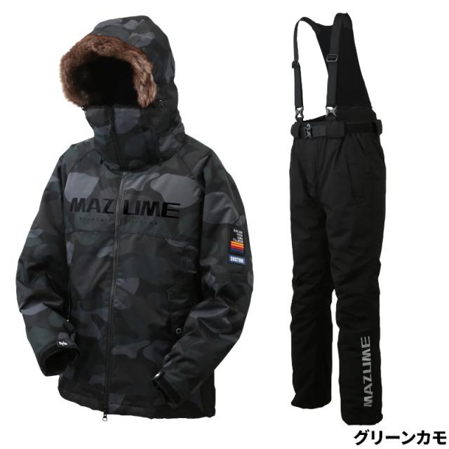 オレンジブルー 防寒ウェア マズメ コンタクトオールウェザースーツカスタム LL グリーンカモ MZFW-868