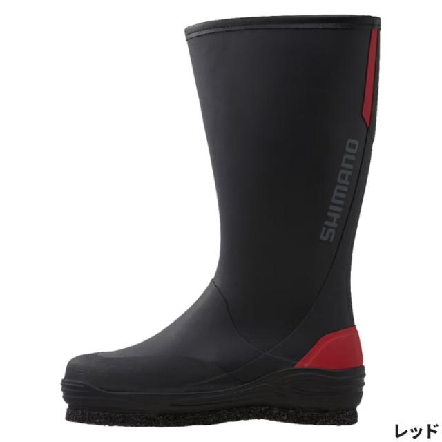 シマノ フットウェア ジップアップブーツ カットラバーピンフェルト M レッド FB-041X