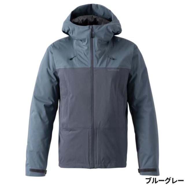 【アウトレット】 シマノ 防寒ウェア インサレーション レインジャケット 2XL ブルーグレー RB-034W