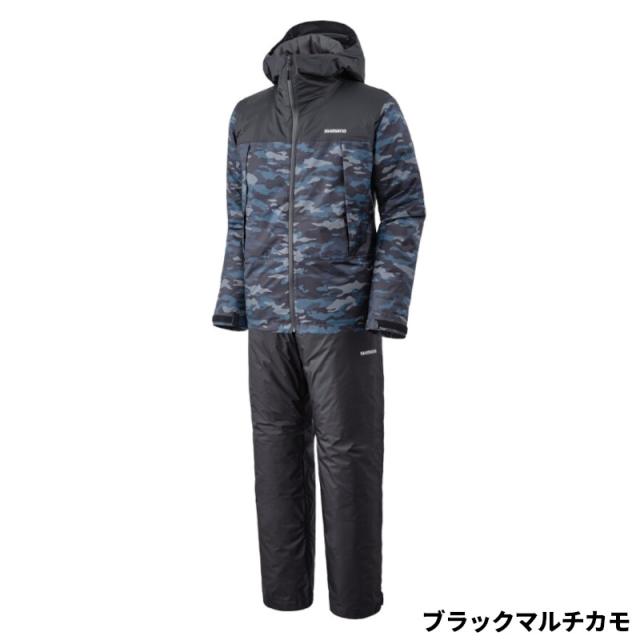 シマノ レディースウェア ベーシックインサレーション レインスーツ 01 WM ブラックマルチカモ RB-057X