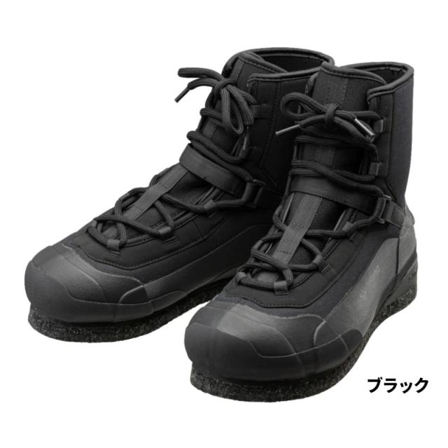 シマノ ウェーダー ロックショア ウェットブーツ カットラバーピンフェルト 25.0cm ブラック FS-010V