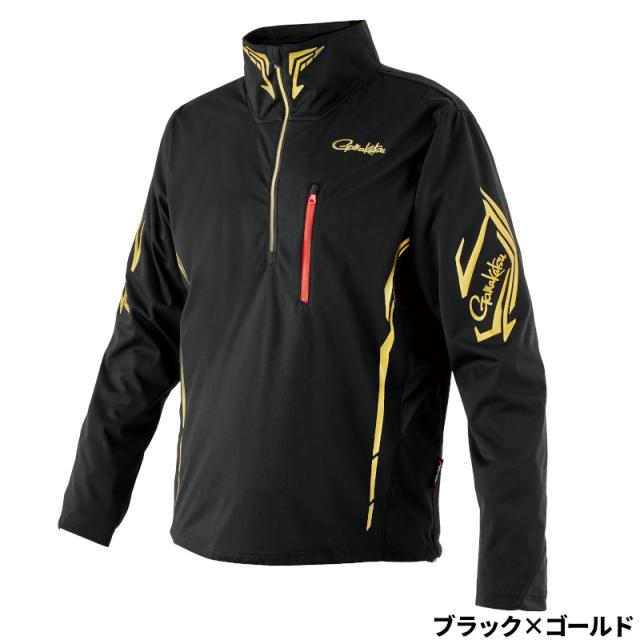 がまかつ ウェア プルオーバージップシャツ LL ブラック×ゴールド GM3794
