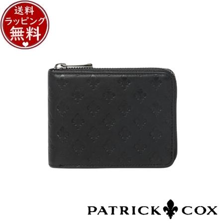 パトリックコックス PATRICK COX 財布 折財布 KINGS EMBOSS LEATHER ラウンドファスナー小銭入れ付き折り財布 ブラック ブランド 正規品 新品 ギフト プレゼント 人気 おすすめ 誕生日 記念日 クリスマス 送料無料 ラッピング無料