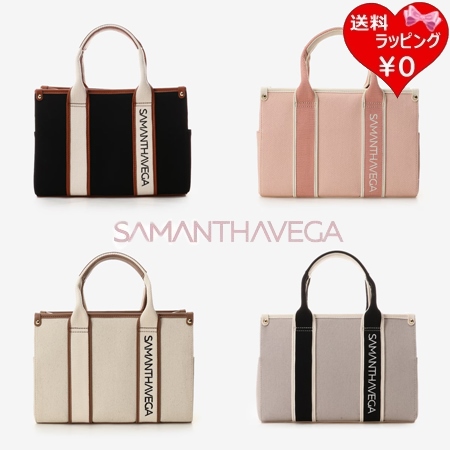 サマンサベガ Samantha Vega トートバッグ ロゴテープキャンバストートバッグ 小 2way  ブランド 正規品 新品 ギフト プレゼント 人気 おすすめ 誕生日 記念日 クリスマス 送料無料 ラッピング無料