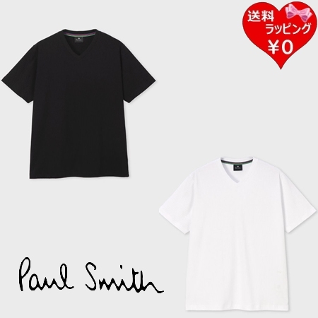 ポールスミス Paul Smith Tシャツ Vネック リブ半袖カットソー 綿100%  ブランド 正規品 新品 ギフト プレゼント 人気 おすすめ 誕生日 記念日 クリスマス 送料無料 ラッピング無料