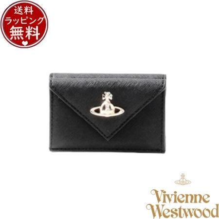 ヴィヴィアン ウエストウッド Vivienne Westwood 財布 折財布 SAFFIANO ENVELOPE 三つ折り財布 ブラック ブランド 正規品 新品 ギフト プレゼント 人気 おすすめ 誕生日 記念日 クリスマス 送料無料 ラッピング無料