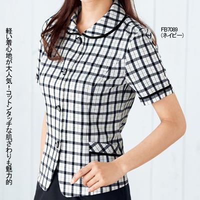 ヌーヴォ FB7089 オーバーブラウス 21号〜23号 オフィスウェア 事務服 制服