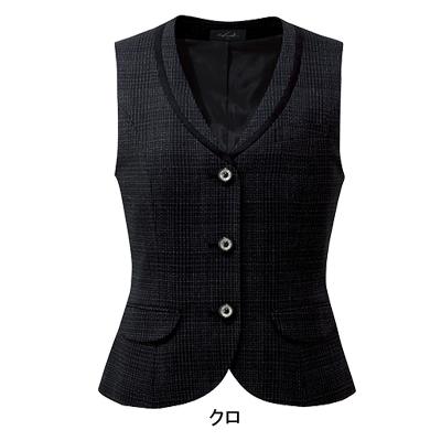ピエ V8110 ベスト（3ツボタン） 5号〜15号 【事務服・制服・オフィスウェア】
