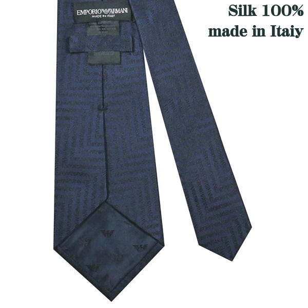 エンポリオアルマーニ ネクタイ BLUE系 イタリー製 シルク100％ ギフト