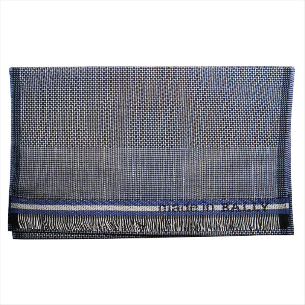 バリー マフラー スカーフ ショール BALLY ネイビー系 ウール イタリー