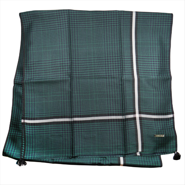 バリー マフラー スカーフ ショール BALLY グリーン系 シルク100% ギフト プレゼント