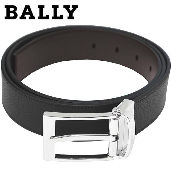 バリー BALLY メンズベルト 型押しブラック ブラウン リバーシブルベルト 6225408 イタリー製 ギフト プレゼント 贈答品 記念品 就職祝い 昇進祝い
