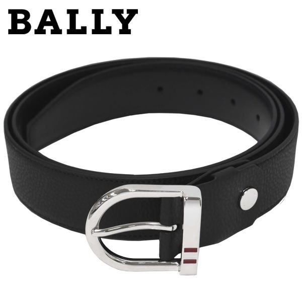 バリー BALLY メンズベルト 型押しブラック ブラック リバーシブルベルト 6307884 イタリー製 ギフト プレゼント 贈答品 記念品 就職祝い 昇進祝い