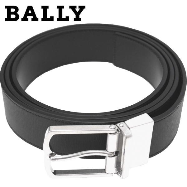 バリー BALLY メンズベルト DRESS 6304552 型押しブラック ブラック リバーシブルベルト イタリー製 ギフト プレゼント 贈答品 記念品 就職祝い 昇進祝い
