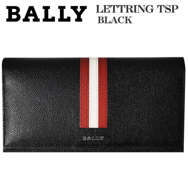バリー BALLY メンズ財布 長財布 ファスナー小銭入れ有 ブラック BLACK LETTERING TSP 6218067 ギフト プレゼント 贈答品