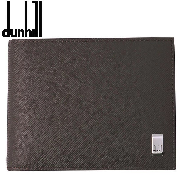 ダンヒル メンズ財布 2つ折り財布 小銭入れ付き ブラウン プレーン 22R2P10PS201R ギフト プレゼント 贈答品
