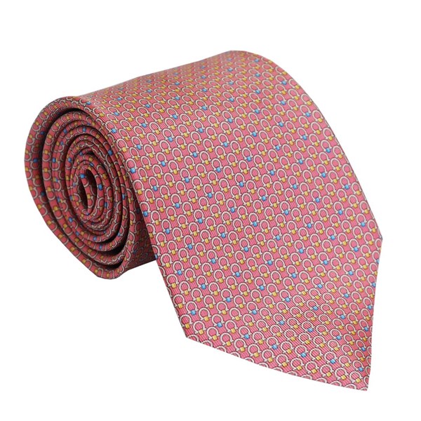 サルバトーレ フェラガモ salvatore ferrgamo ネクタイ ピンク系 シルク100％ イタリー製 681952 ギフト プレゼント 贈答品 記念品