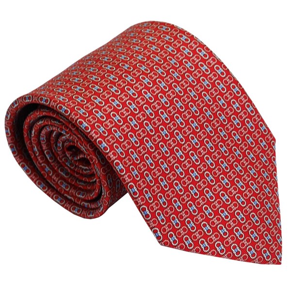 サルバトーレ フェラガモ salvatore ferrgamo ネクタイ レッド系 シルク100％ イタリー製 682005 ギフト プレゼント 贈答品 記念品