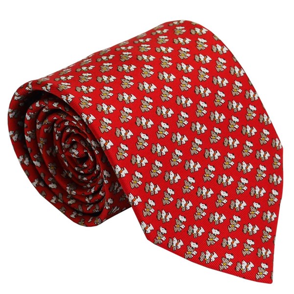 サルバトーレ フェラガモ salvatore ferrgamo ネクタイ レッド系 シルク100％ イタリー製 702642 ギフト プレゼント 贈答品 記念品