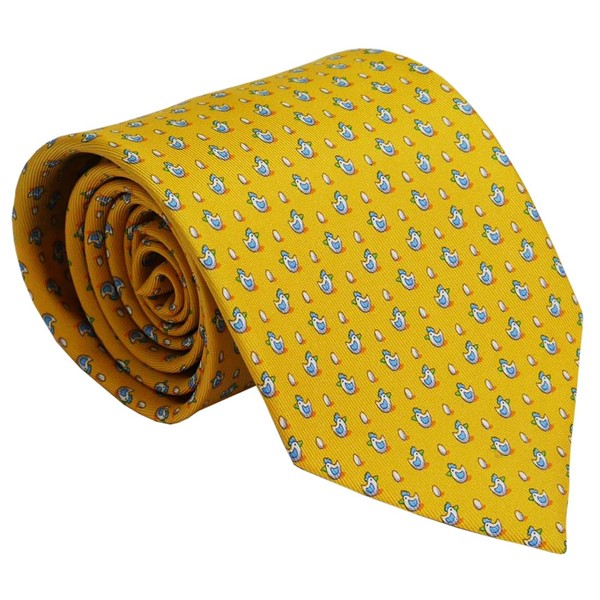 サルバトーレ フェラガモ salvatore ferrgamo ネクタイ イエロー系 シルク100％ イタリー製 702663 ギフト プレゼント 贈答品 記念品