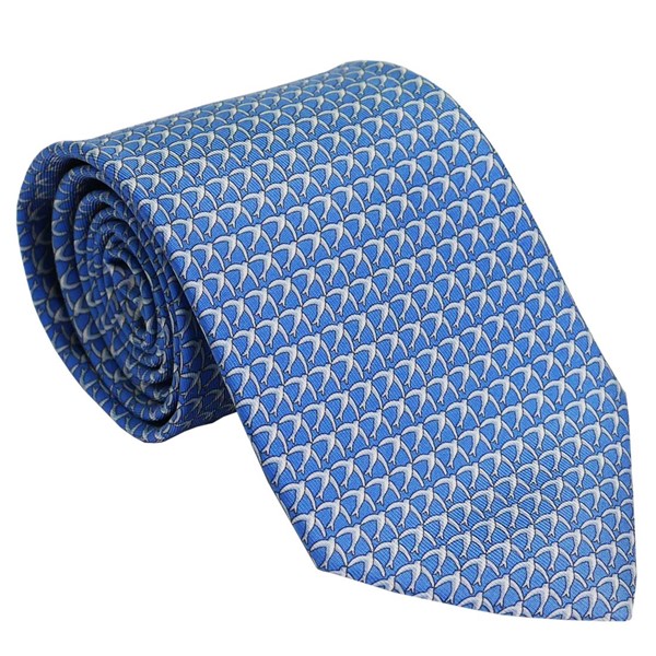 サルバトーレ フェラガモ salvatore ferrgamo ネクタイ ブルー系 シルク100％ イタリー製 702846　ギフト プレゼント 贈答品 記念品