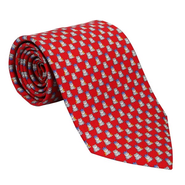 サルバトーレ フェラガモ salvatore ferrgamo ネクタイ レッド系 シルク100％ イタリー製 702878 ギフト プレゼント 贈答品 記念品